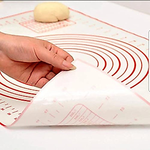 Pastry and Dough Mats - 3 Pack, Non Stick Silicone Kitchen Mat For Rolling Dough, And Fondant, With Size Guiding Circles, Dishwasher Safe