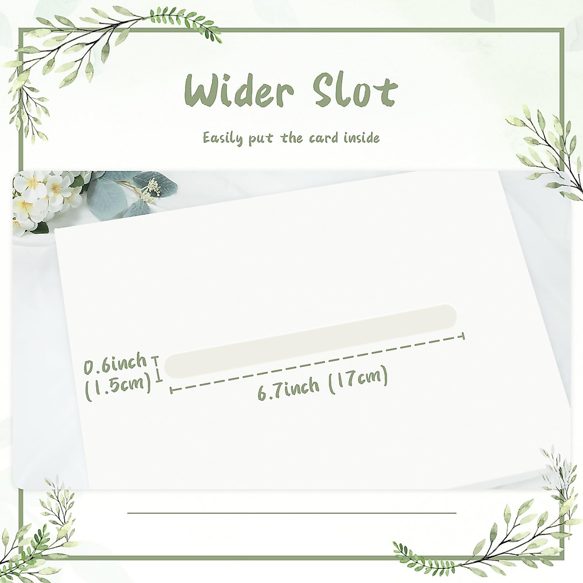 LANLISA White Card Box with Gold Foil Design, Gift Cards Receiving Box Holder for Birthdays Party, Graduations, Bridal &amp; Baby Showers, Wedding Receptions, Retirements, Anniversaries