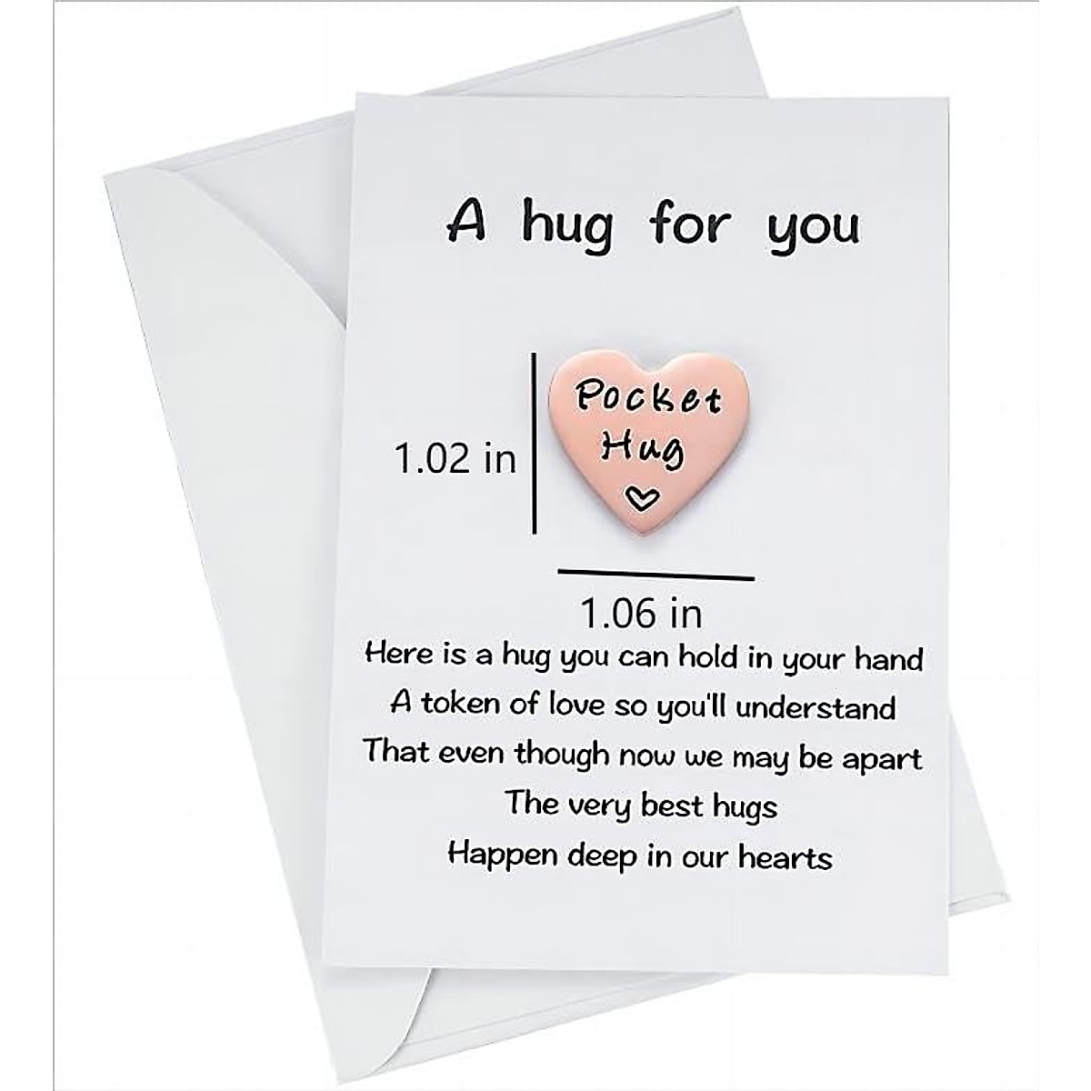 MIXJOY Cute Little Heart Pocket Hug Token Gift Card - Isolation NHS Social Distancing Thinking of You Love Gift for Family Friends