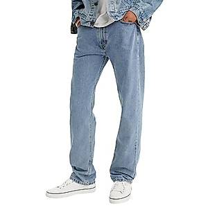 Levi's Men's 505 Regular Fit Jeans (Also Available in Big & Tall), Light Stonewash, 32W x 34L