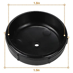 APPLIANCEMATES 1-1/2" Wrought Iron Patio Furniture Feet Glides,32 Pcs Plastic Outdoor Patio Furniture Feet Protectors Protecting Floor Surfaces from Scratches(Black)