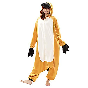 SAZAC Platypus Kigurumi - Onesie Jumpsuit Halloween Costume (Adults, Brown)