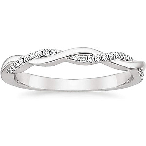 Petite Twisted Vine Halo Bridal Set 3.50 CTTW Moissanite Diamond Round Brilliant Cut White Color Excellent Grade VVS Clarity In 14K Solid Gold and 925 Sterling Silver Engagement Christmas Ring For Women For Wedding Gift, Perfect for Gift Or As You Want (W