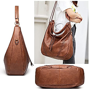 Handbags for Women,Ladies Purse,Large Designer Ladies Hobo Bag,Vintage Work Tote Bag,Girls Cross Body Shoulder Bag,Top Handle Bag (Brown)