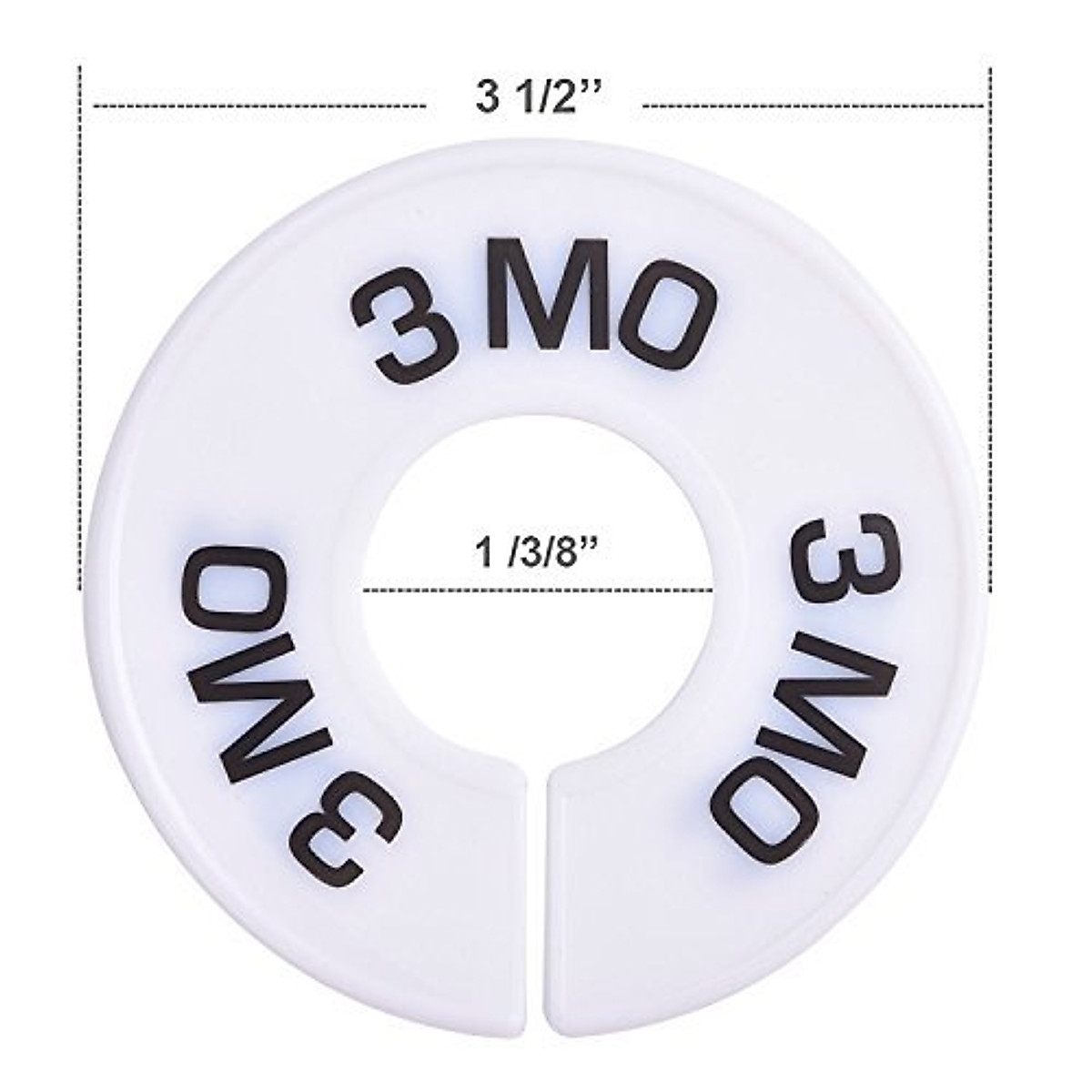 Blulu 10 Pack Clothing Rack Size Dividers Round Hangers Dividers