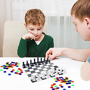 ifundom Bingo Chips, 6 Colors 300 Pcs Small Plastic Learning Counters Disks Bingo Chip Counting Discs Markers for Math Practice and Poker Chips Game Tokens