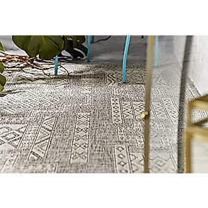 Momeni Hampton Transitional Indoor/Outdoor Area Rug, Grey, 2' X 3'