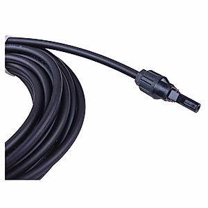 SHIERLENG 1 Pair 10AWG 10FT Solar Extension Cable with PV Male Female Connector Photovoltaic Red Black Wire (6mm2) for Solar Panel Cable Kit System (10FT)