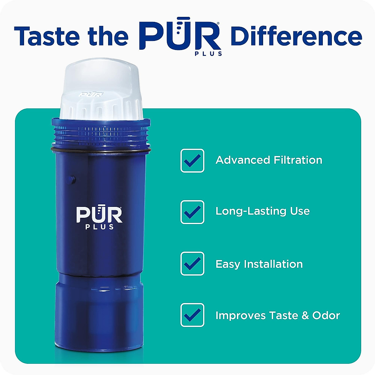 PUR PLUS Water Pitcher Replacement Filter with Lead Reduction (3 Pack), Blue â€“ Compatible with all PUR Pitcher and Dispenser Filtration Systems
