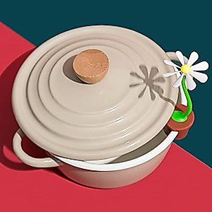WAYUTO Silicone Lid Lifters Daisy 5Pcs Flower Spill-proof Stopper Steam Releasers Pot Pan Lid Holder Heat Resistant Stand Cover Cooking Helpers for Soup Pot Kitchen Tools Home Decoration
