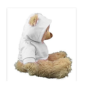 White Hoodie Tee Teddy Bear Clothes Fits Most 14"-18" Build-a-Bear and Make Your Own Stuffed Animals