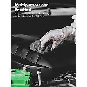 Fantasticlean Microfiber Cleaning Cloth Roll -75 Pack, Tear Away Towels, 12" x 12", Reusable Washable Rags (Purple)