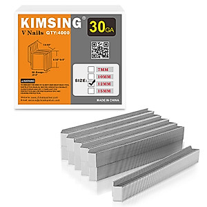 12MM V-Nails 30 Gauge 10.3mm Diameter 12mm Length UNI Hard Wood Type V Nails for V1015 Picture Frame Nailer 4,000 PCS/BOX
