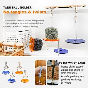 2 Pack Yarn Holder for Crocheting & Knitting, Portable Wrist Yarn Spinner for Big or Small Yarn Balls/Cake, Ideal Crochet Kit for Crafters