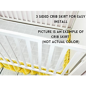 Lilac Purple Ruffle Crib Bed Skirt, Boho Baby Girl Ruffled Bedding Dust Ruffle Skirts, Extra Long 16 inch Gathered Standard Bedskirt Nursery Decor, AVTRBoutique