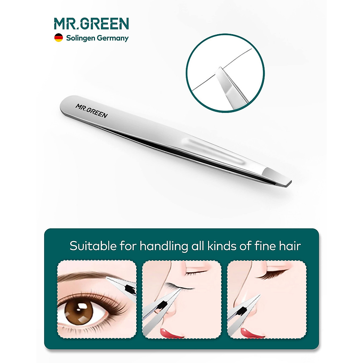 MR.GREEN 3pcs Stainless Steel Nail Clippers Set ，Pink Manicure Pedicure Set with Nail Clippers&Glass Nail File&Tweezers ，Medical Grade Grooming Kit with Travel Case Gift Box for Man and Woman