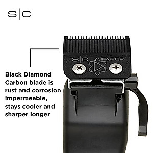 StyleCraft Replacement Fixed Black Diamond Carbon DLC Faper Hair Clipper Blade