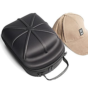 AUKURA Hat case for baseball caps, Hard hat organizer, Hat holder for Traveling & Home Storage, with handle and shoulder strap, smash-proof, dust-proof hat protector