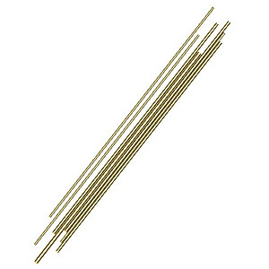 Sutemribor Brass Solid Round Rod Lathe Bar Stock, Diameter 1/8 Inch+3/16 Inch+1/4 Inch, Length 14 Inches, Total 7 PCS