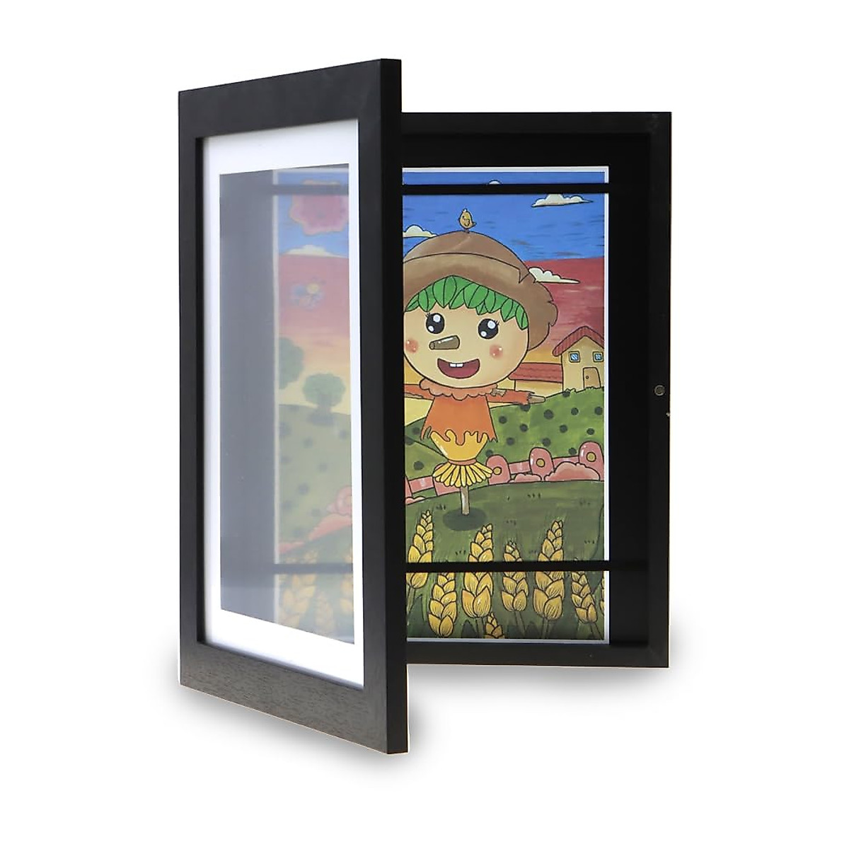 MGUTOD Kids Artwork Frames Front Opening for 50 Pictures - 10x12.5 A4 Children Artwork Display Frame, Kids Art Drawing Projects Photos Crafting Show Suspension Frames for Home, Office