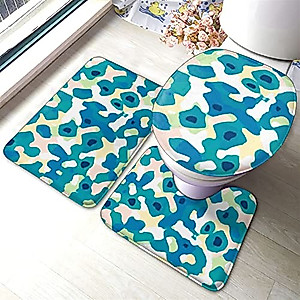 ZLDXDP 3pcs Bathroom Carpet Toilet U Type Bath Mats Set Non Slip Pad