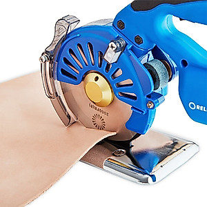 Reliable 2000FR Cloth Cutting Machine - Cordless Fabric Cutter with 2 x 14.8V Lithium Ion Battery and Charger, 5 Speed Setting and Powerful Servo Motor for Cutting Single Ply Fabrics Up-to 1 Inch High