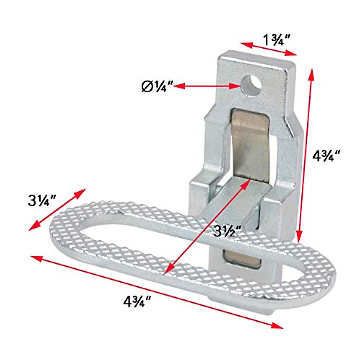Mytee Products Galvanized Steel Trailer Folding Step - 4 Pack | 4.3" (W) x 3" (D) Fold Down Utility Bed Body Step Safety Folding Grab/Step Flip Up Folding RV Camper Trailer RV Bus