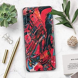DesignSkinz Liquid Abstract Paint Remix V88 Protective Vinyl Decal Wrap Skin Cover Compatible with The Samsung Galaxy S20 (Screen Trim & Back Glass Skin)