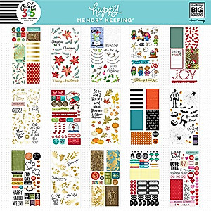 me & my BIG ideas Sticker Value Pack for Big Planner - The Happy Planner Scrapbooking Supplies - Holidays Theme - Multi-Color - Great for Projects, Scrapbooks & Albums - 30 Sheets, 738 Stickers Total