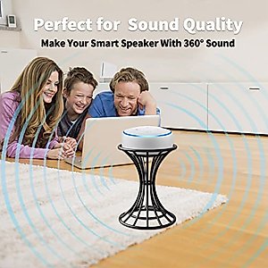 Hangcheng Smart Speaker Table Stand for Echo Dot 5nd/4rd/3th/2th Gen, Echo 4nd/3rd/2th Gen, Echo Glow, Homepod Mini and Google Home Mini/Nest Mini,Desktop Holder Protect Smart Speaker