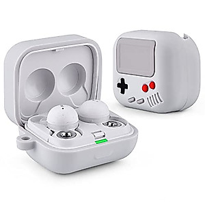 KOREDA AW5 Grey Case for Sony LinkBuds WF-L900, Classic Game Console Design, Silicone Cover with Keychain