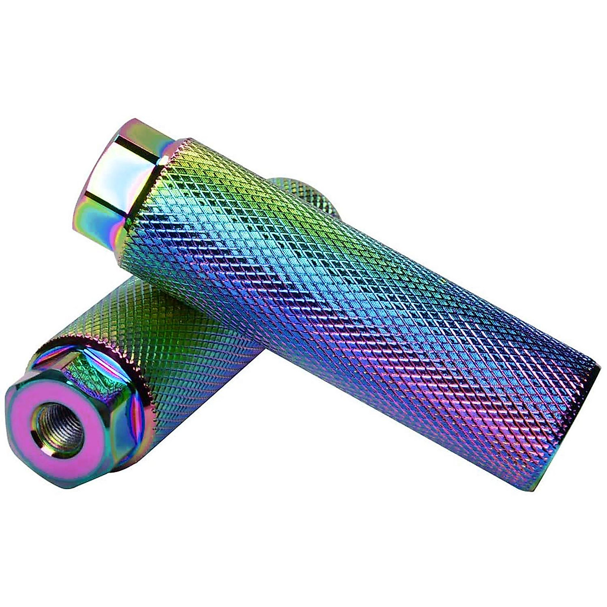 Bike Pegs, 2Pcs 26 Teeth Aluminum Alloy Anti-Skid Pegs for BMX Mountain Bike Cycling Rear Stunt Pegs Fit 3/8 inch Axles