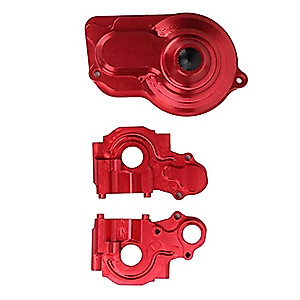 PenRux RC Rear Main Gear Cover, Durable Practical Rear Gear Box Housing Cover High Accuracy Lightweight for 1/18 RC Car (Red)