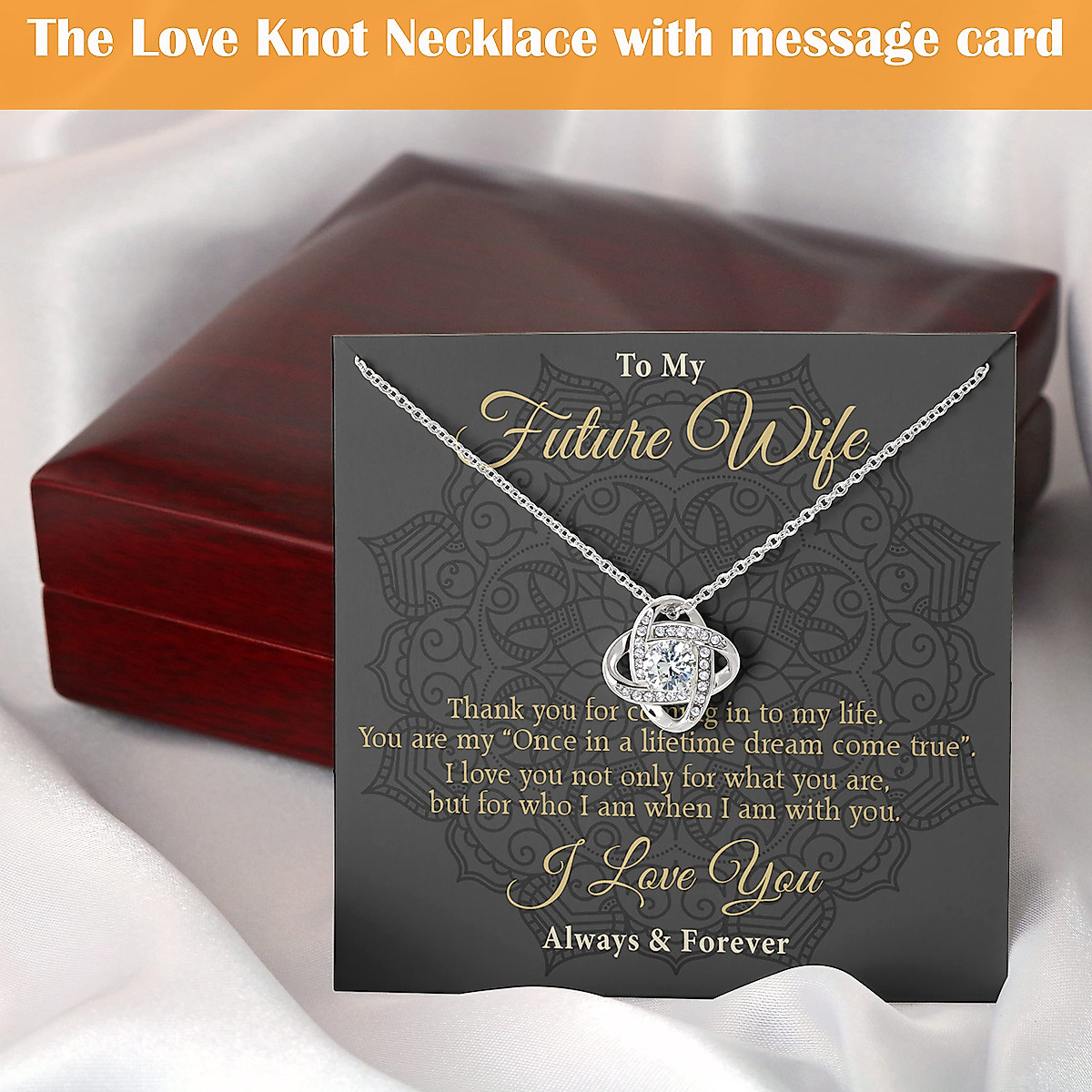 Generic Fiance Gift For Her, Fiance Birthday Gift For Her, Gift to Fiance on Engagement, Future Wife Necklace Gift for Valentine's, Birthday, Anniversary