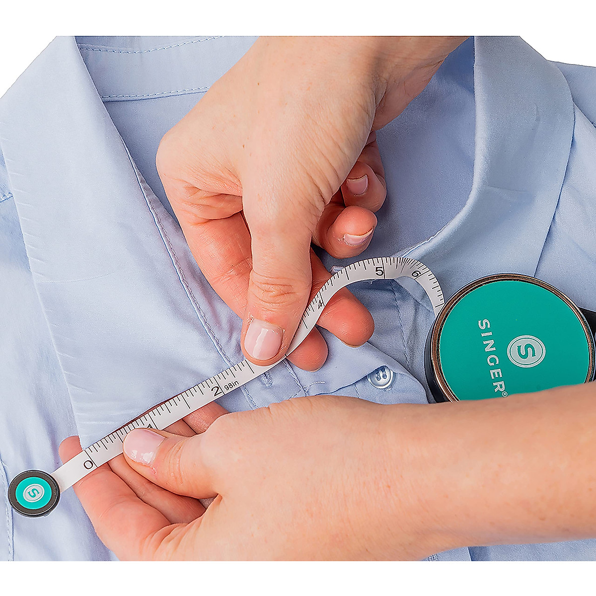 SINGER 50003 ProSeries Retractable Tape Measure, 96-Inch , Teal