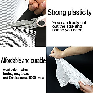 Auroal 10 Pack Silicone Dehydrator Sheets, Apply to dehydrator & Freeze Dryer, Non Stick Dryer Mats, for Meat, Beef, Jerky, Herbs, with High Temperature Resistance Easy to Clean, Square 14x14 in