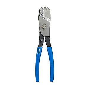 Klein Tools 63030 Cable Cutter, Coaxial Cable Cutter cuts up to 1-Inch Aluminum and Copper Coaxial Cable with One-Hand Shearing,Blue