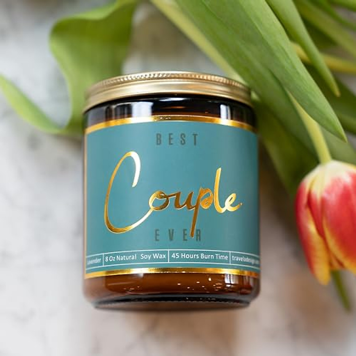 Best Couple Ever Candle, Soy Wax, Lavender |Gift for Christmas-Thank You Gift,Gift for Friends Family Romantic Couple Gifts Candles for Birthday, or Anniversary