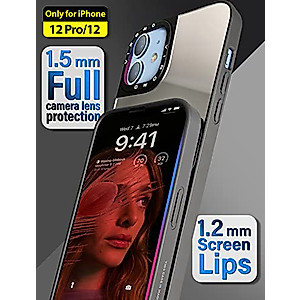 VIROMO Mirror Case for iPhone 12/12 Pro (ONLY) with Screen Protectors [2 Pack], Shockproof Soft Corners, Bye Bye Pocket Mirror, Cute Slim case for Girls, Womens