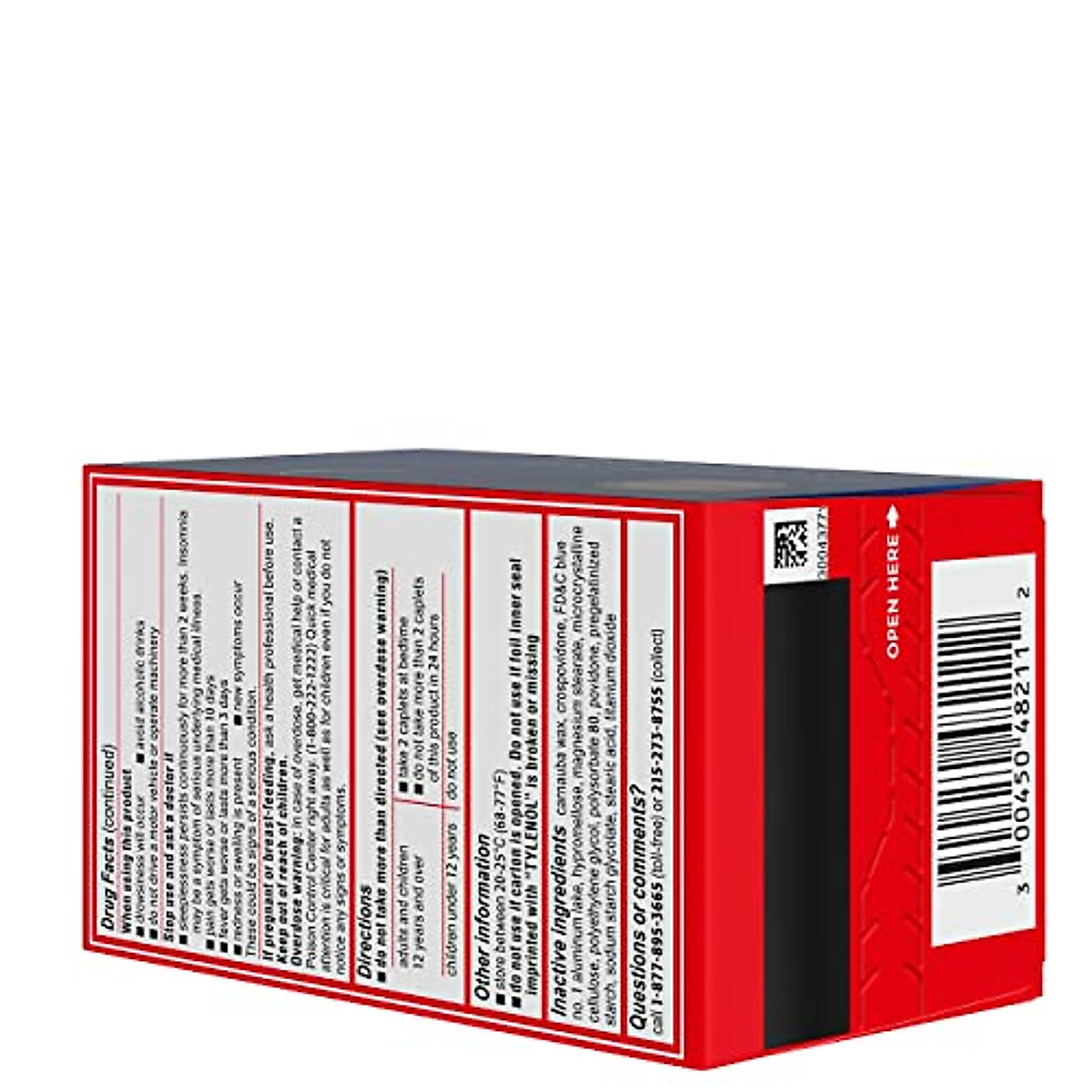 Tylenol PM Extra Strength Pain Reliever & Sleep Aid Caplets, 500 mg Acetaminophen, 100 ct