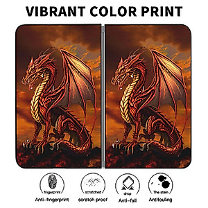 Case for Microsoft Surface Duo Case,Surface Duo Leather Case 2020,AIRWEE Ultra Slim Hard PC Back Case Protective Fold Cover Case for Microsoft Surface Duo,Dragon Cool