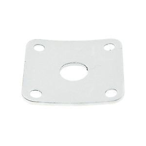 Dopro Chrome Metal Curved Base Bottom Jack Plate Square Jackplate for USA LP Les Paul