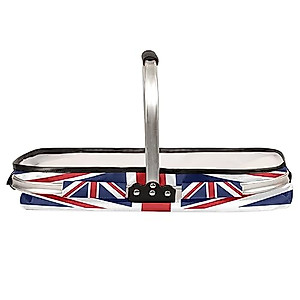 Tavisto British Flag Print Versatile and Durable Reusable Grocery Tote Bag - Spacious and Foldable with Fun Print Designs - Perfect for Shopping, Picnics, and Storage