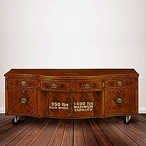 4 Pack Large Steel Swivel Caster Wheel Heavy Duty 3.5" Wheel (3.5" No Brake)