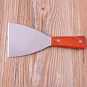 Acronde 2PCS Stainless Steel Slant Grill Griddle Spatula Scraper Diner Flat Straight Blade