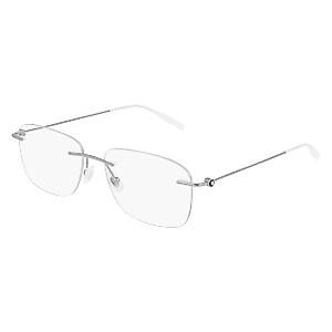 Montblanc Rimless Eyeglasses MB0075O 003 Silver/Transparent 56mm 0075