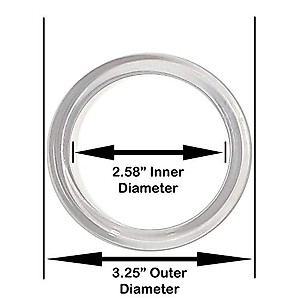 Clear Plastic Retail Scarf Rings - Round Fine Garment Hangers - 2.58" ID - 3.25" OD - 100 Pack