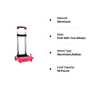 Backpack Hand Truck YUB Wheeled Cart Trolley Hand Aluminium Alloy Folding Trolley Cart for Schoolbag