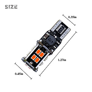 KISLED 12-24V Extremely Bright 194 912 921 168 175 2825 W5W T10 T15 LED Bulbs Fit for Chevrolet Dodge Ford GMC Honda Nissan Toyota Truck 3rd Brake Lamp Cargo Lights, White/Red
