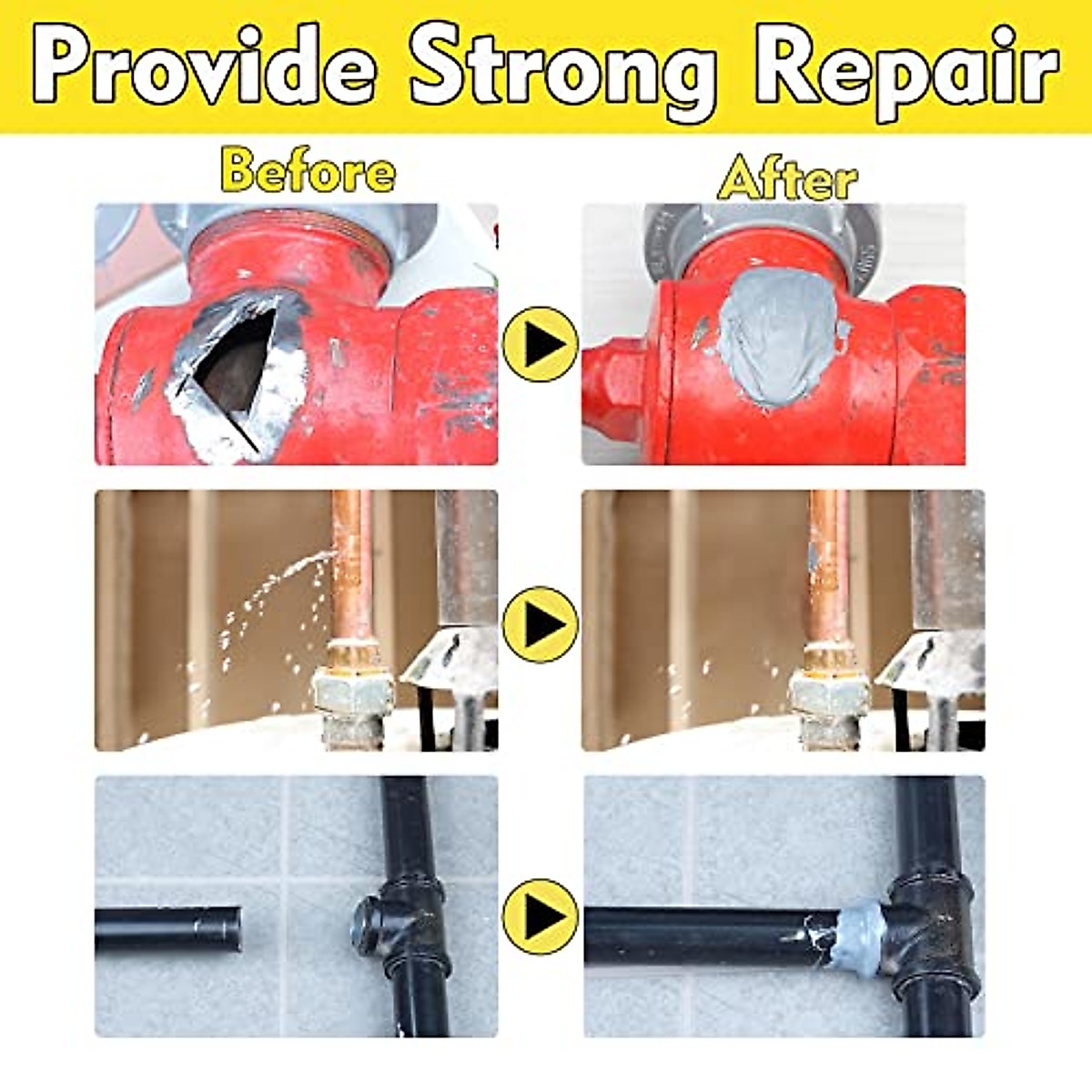 Metal Repair Glue, 2 Pack Metal Epoxy Glue Heavy Duty, High-Temperature Heat Resistant Adhesive Glue for Metal to Metal, Plastics, Stainless Steel, DIY Craft, Aluminum Alloy, Metal Tube